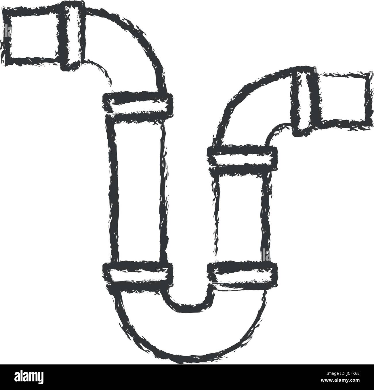 monochrome blurred silhouette of drain pipe siphon Stock Vector Image ...