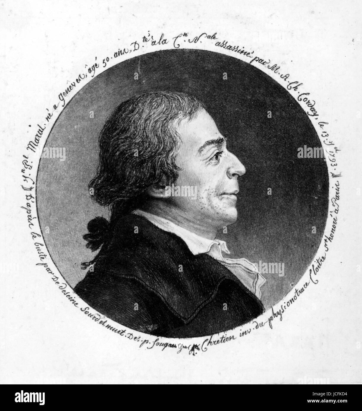 Jean-Paul Marat (1743-1793), French politician. He was murdered by ...