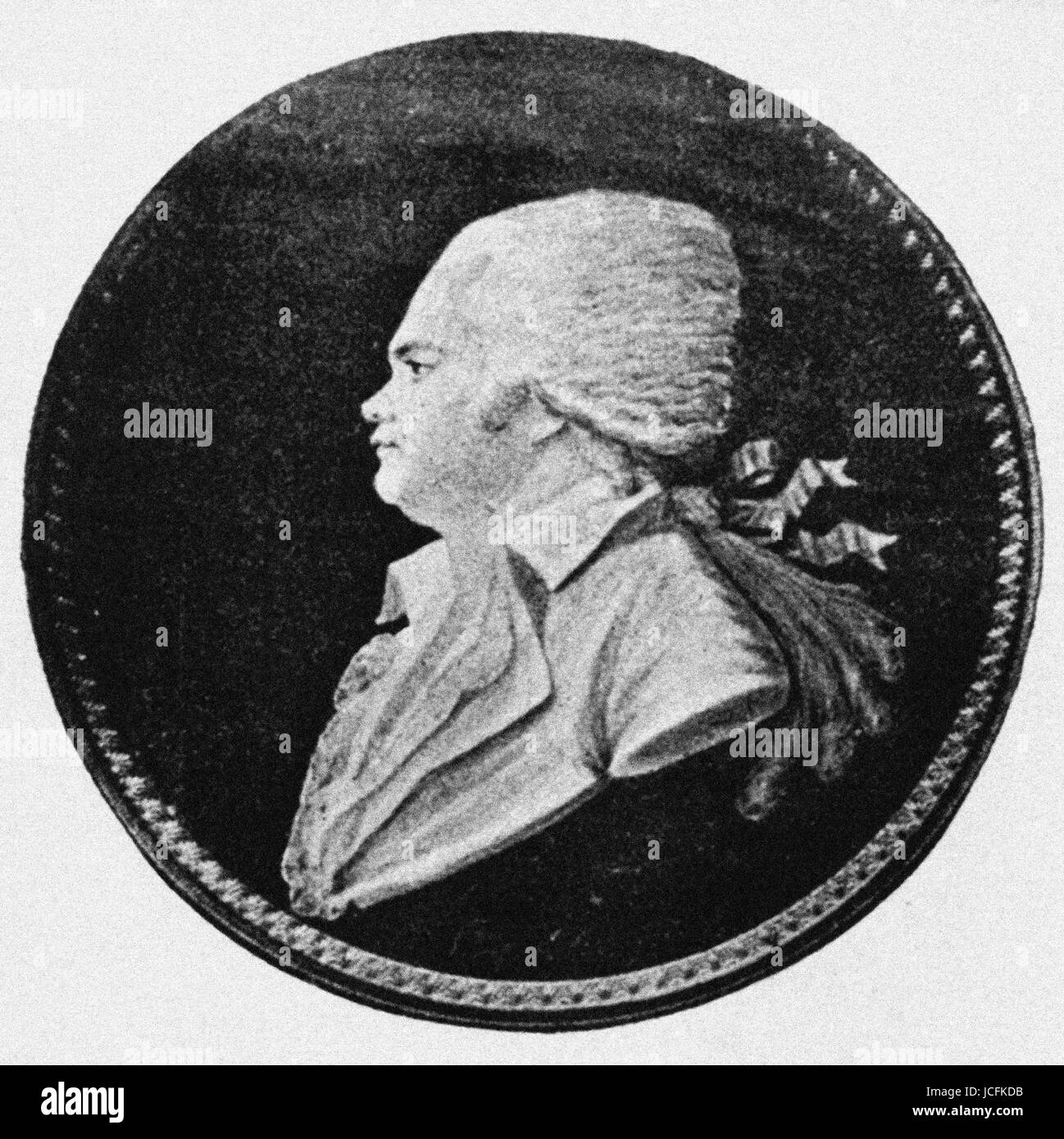 Portrait of young Georges Jacques Danton (1759-1794), French politician ...
