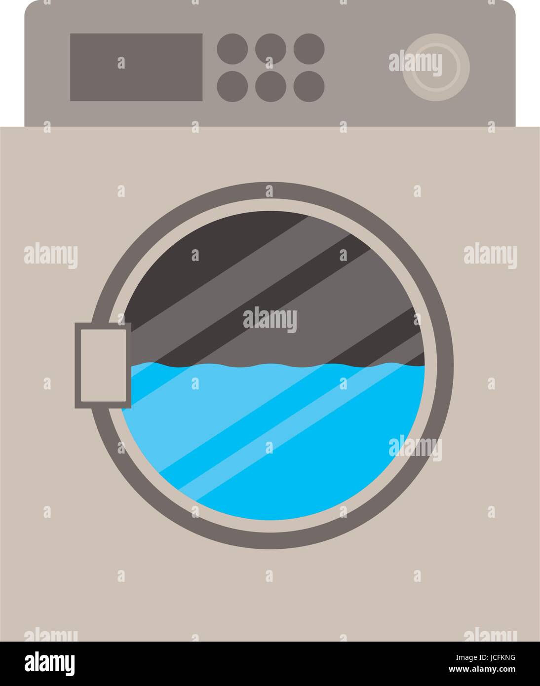 white background with color silhouette of wash machine Stock Vector ...