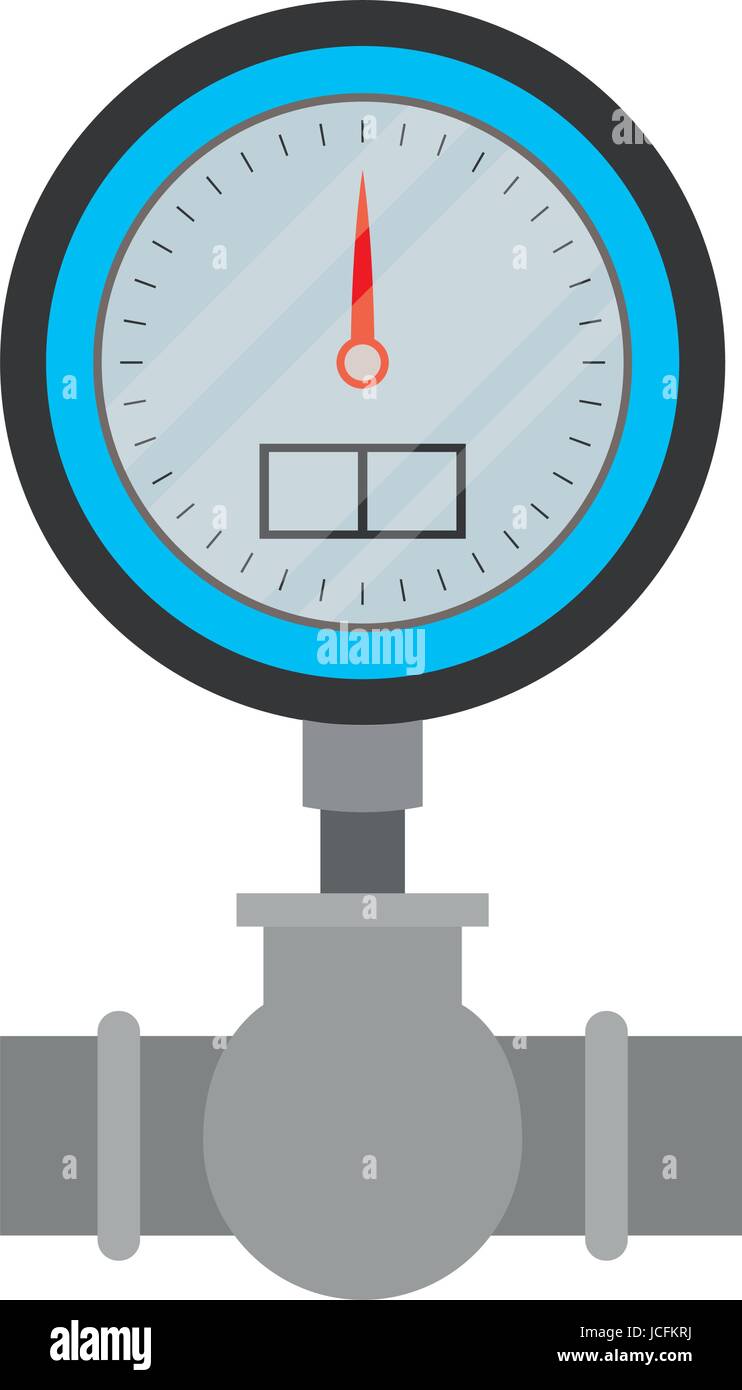 white background with color silhouette of water meter Stock Vector ...