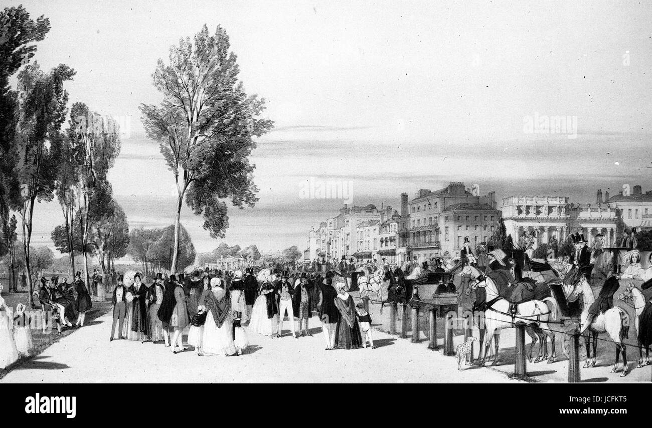 London around 1830. A walk in Haymarket Stock Photo - Alamy