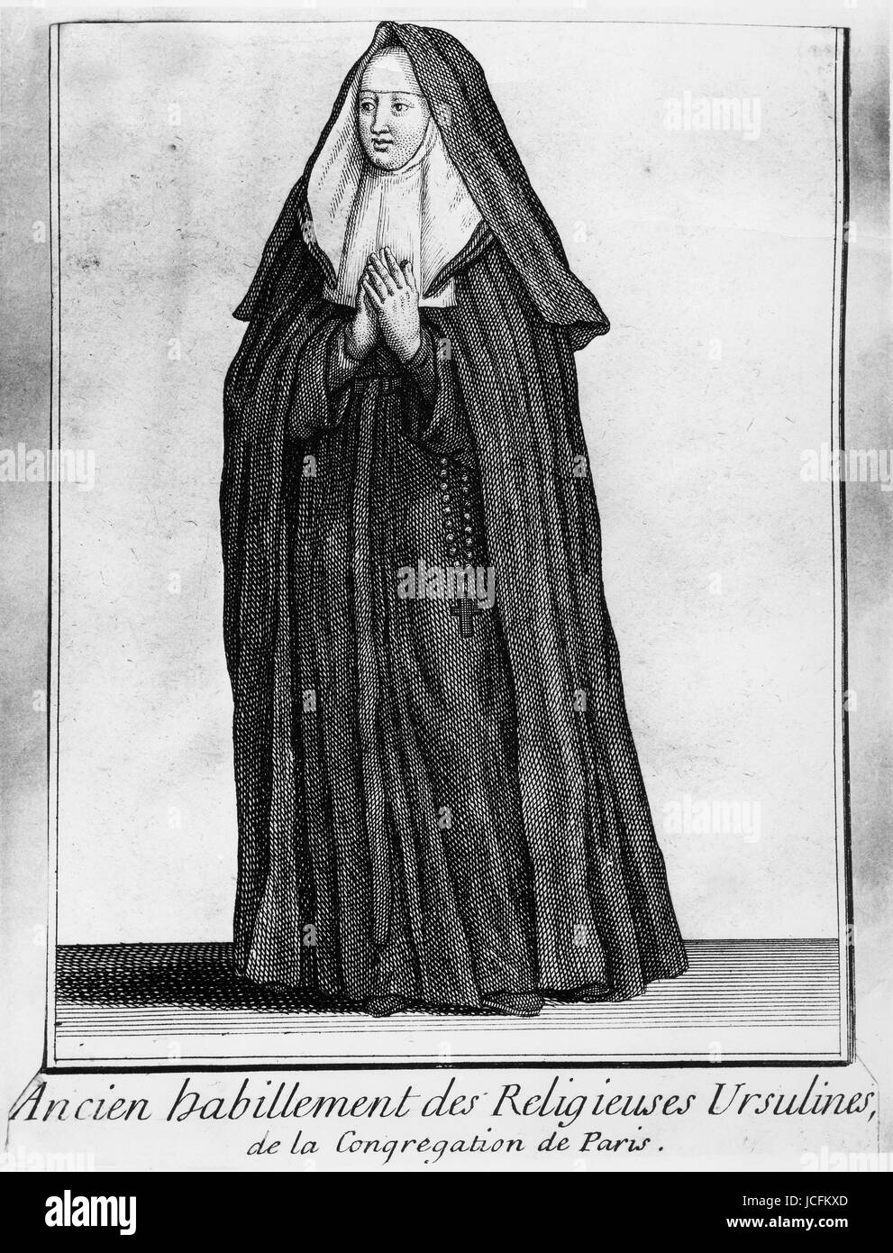 Ursuline nun's habit: teaching order Stock Photo - Alamy