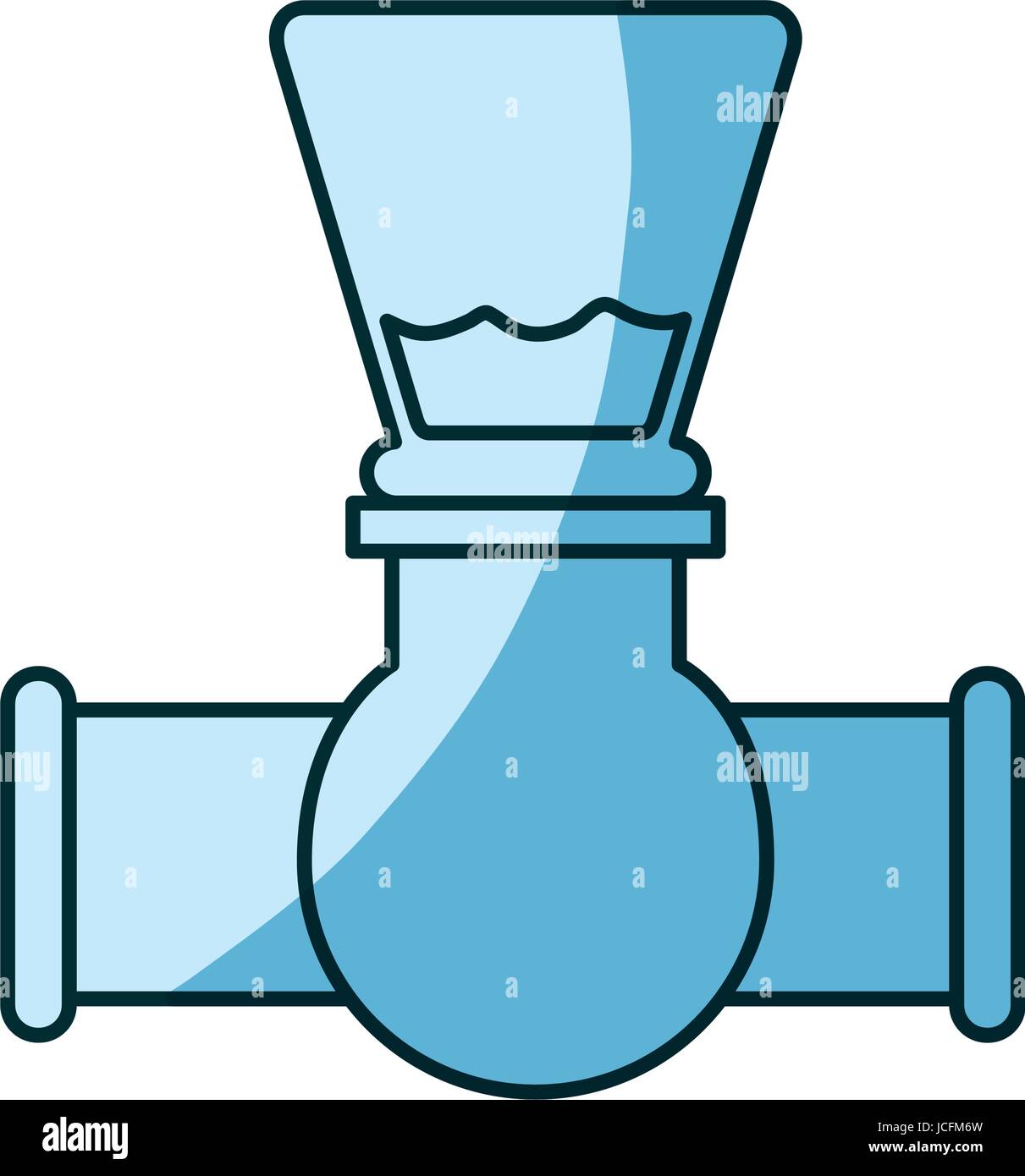 blue shading silhouette of stopcock icon Stock Vector Image & Art - Alamy