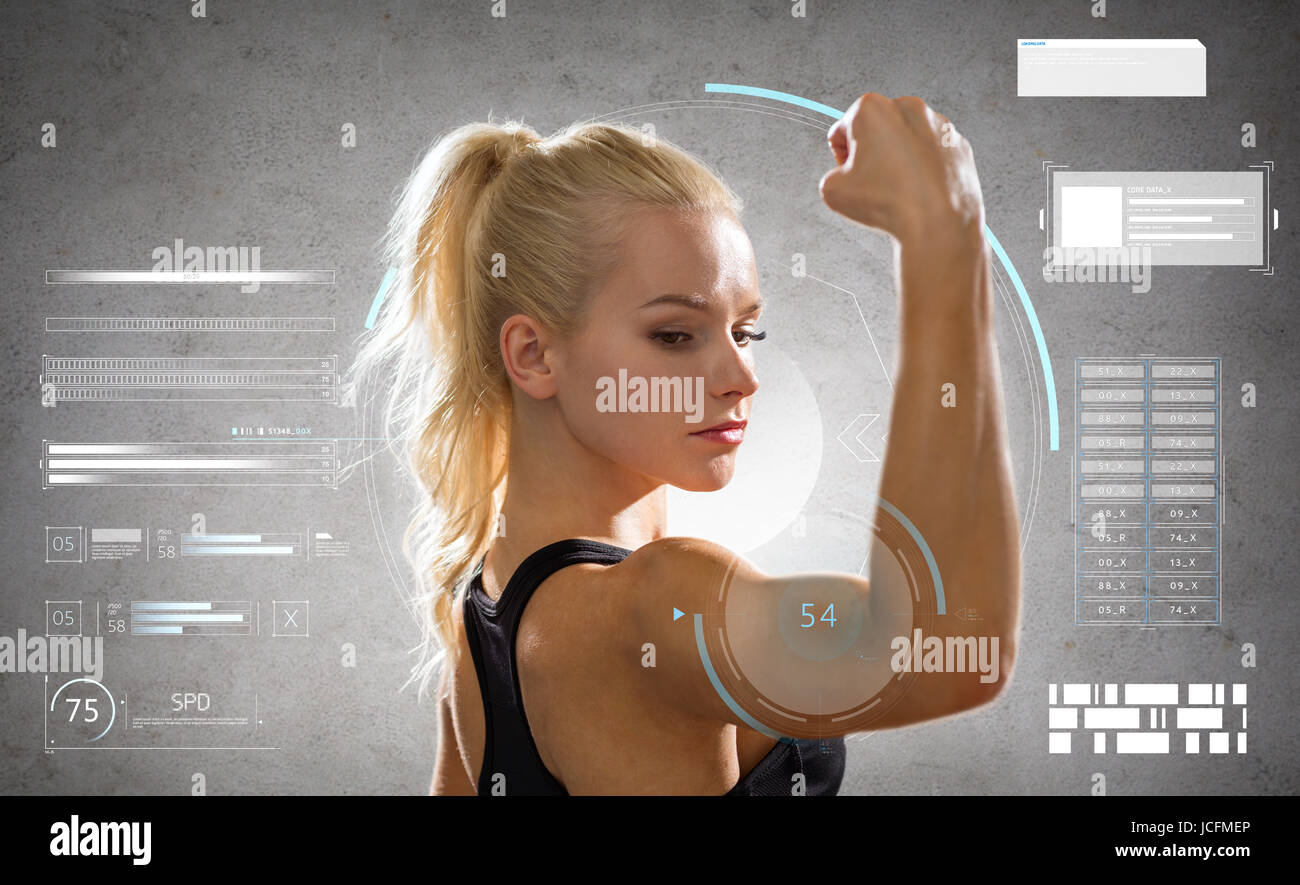 Female bodybuilder showing bicep hi-res stock photography and images ...