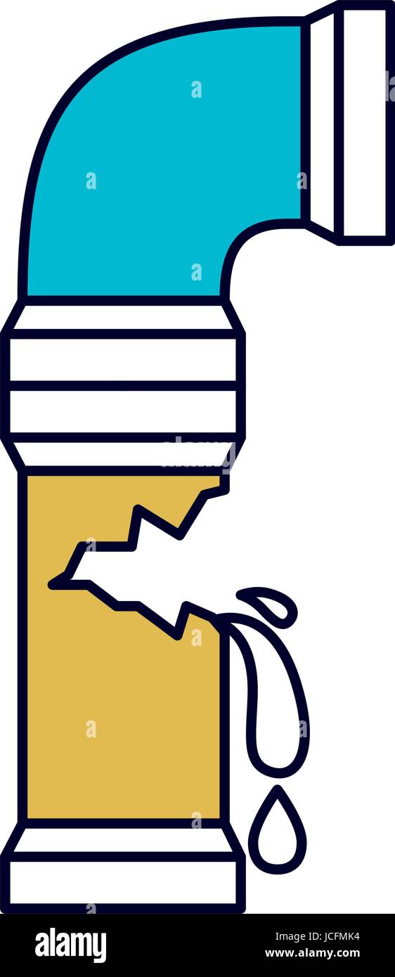 Burst water pipe Stock Vector Images - Alamy