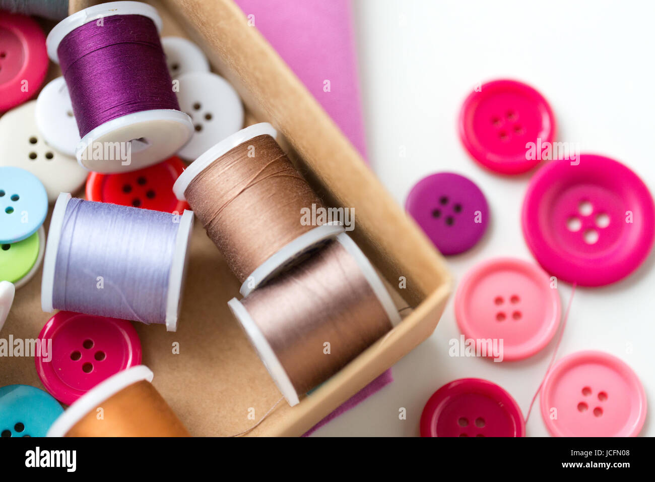 Button box hi-res stock photography and images - Alamy
