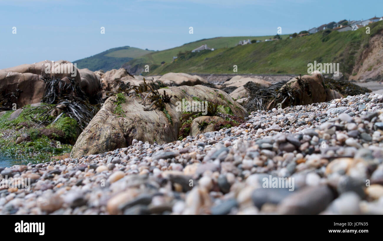 Beach-side rocks, reef and rock pools Stock Photo - Alamy