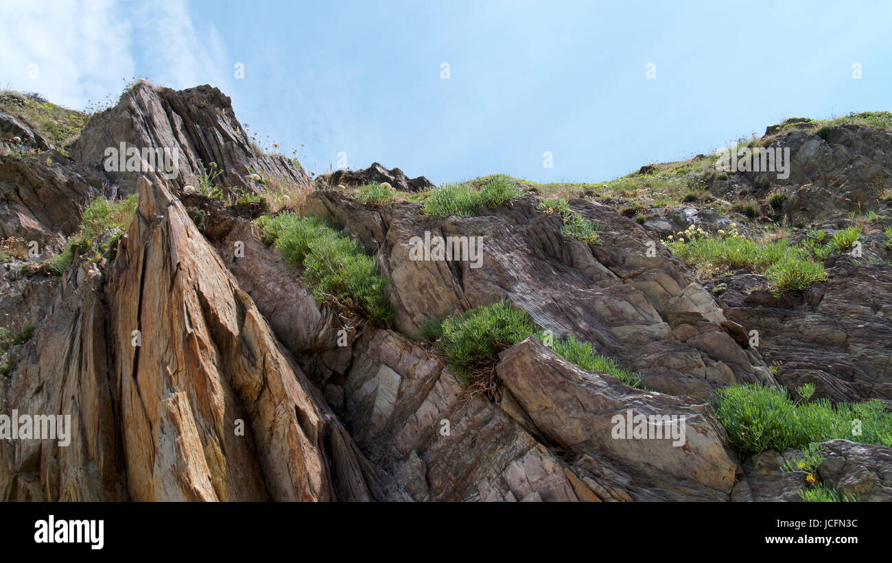 Beach-side rocks, reef and rock pools Stock Photo - Alamy