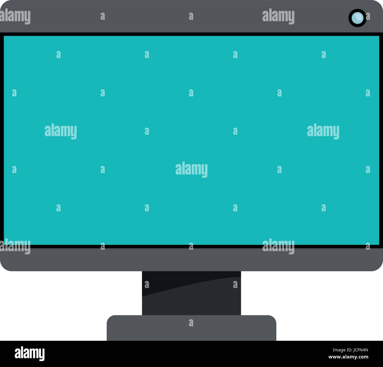 white background with colorful silhouette of lcd monitor Stock Vector ...