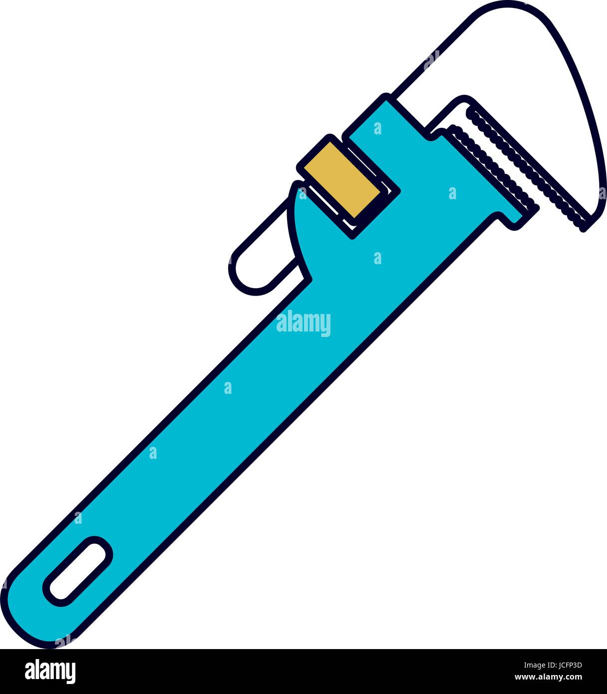 color sections silhouette of pipe wrench Stock Vector Image & Art - Alamy