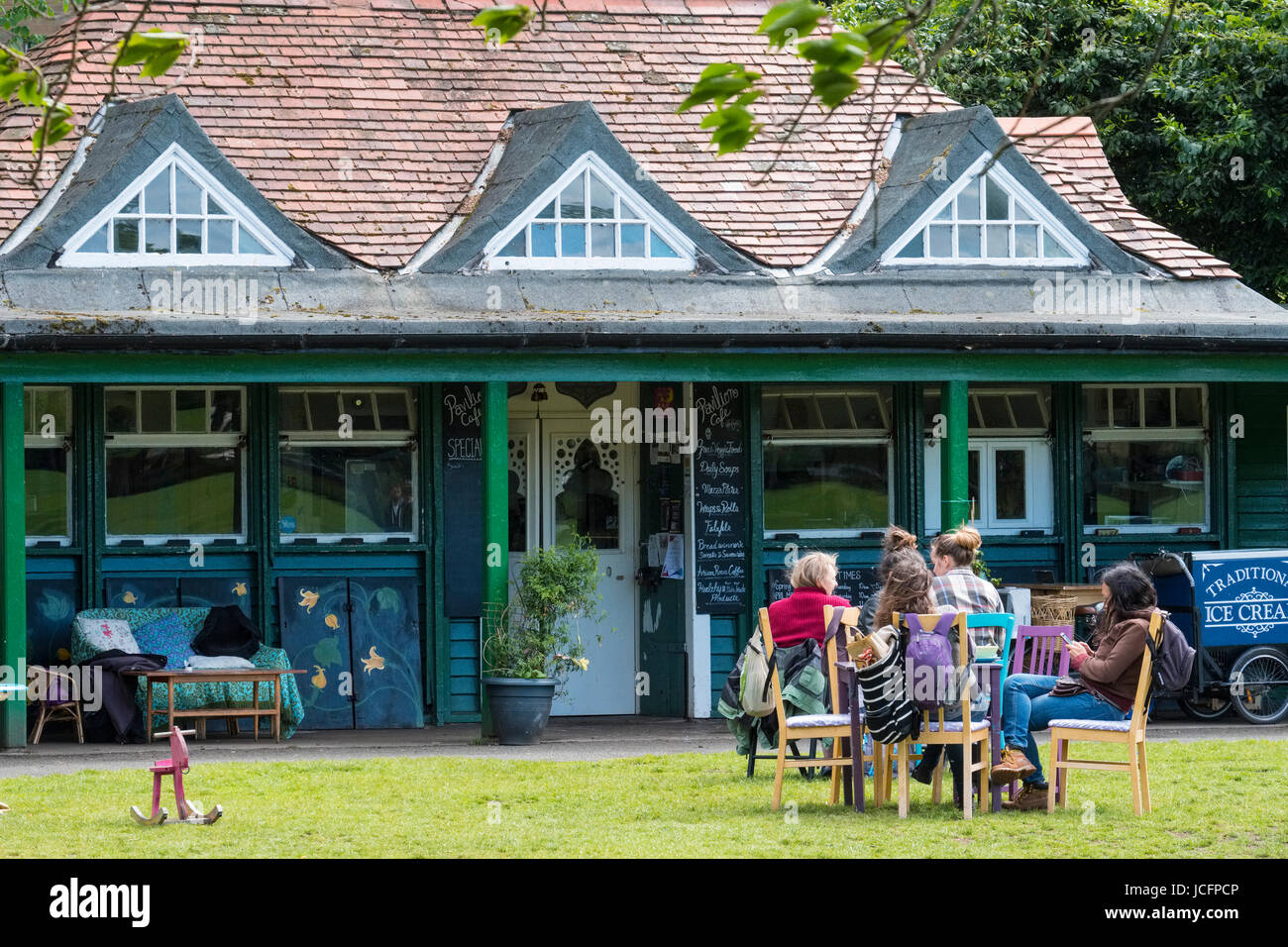 The Pavilion Cafe on The Meadows park in Edinburgh, Scotland, United ...