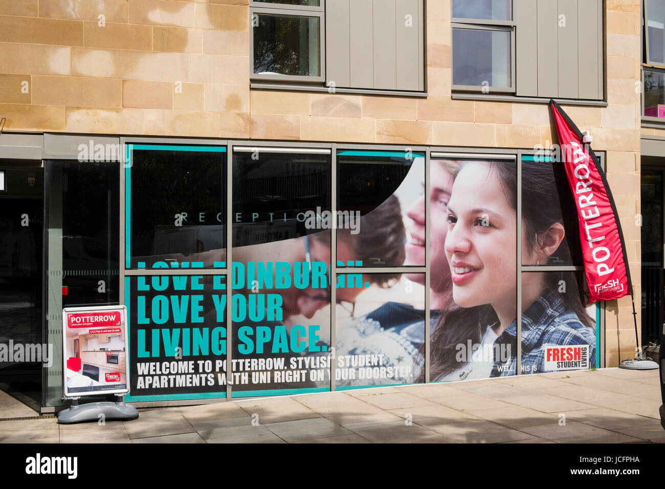 Modern student accomodation building at Potterrow in University of ...