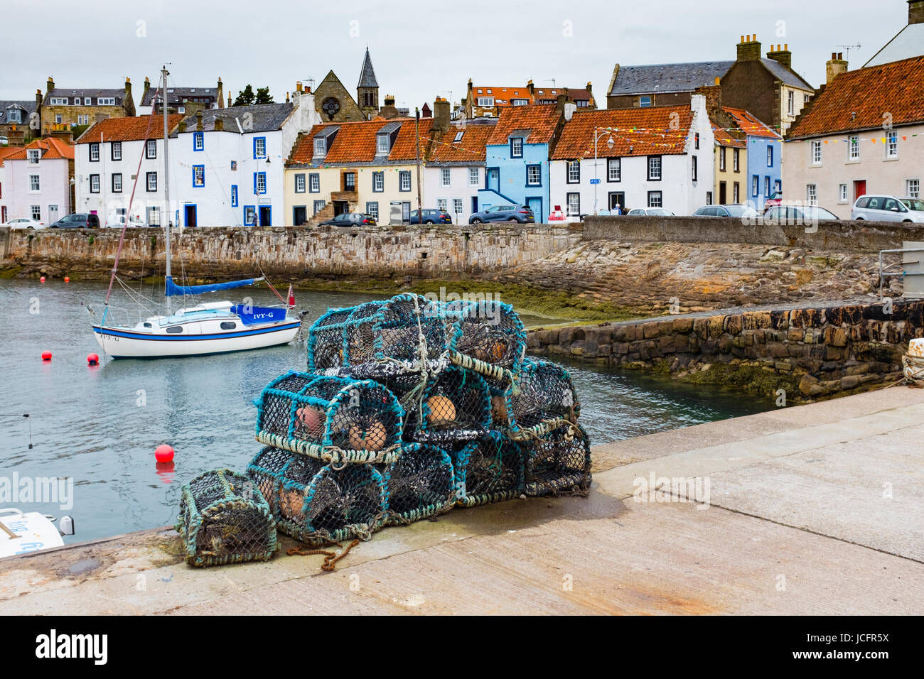 St Monans village on in East Neuk of Fife in Scotland, United Kingdom ...