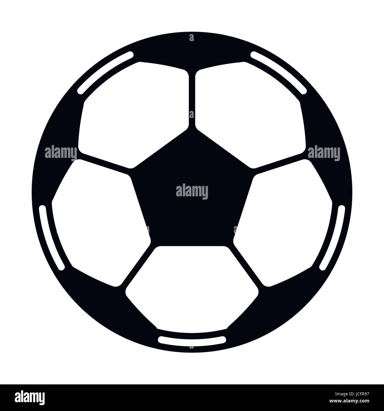 Soccer ball black and white vector icon Stock Vector Image & Art - Alamy