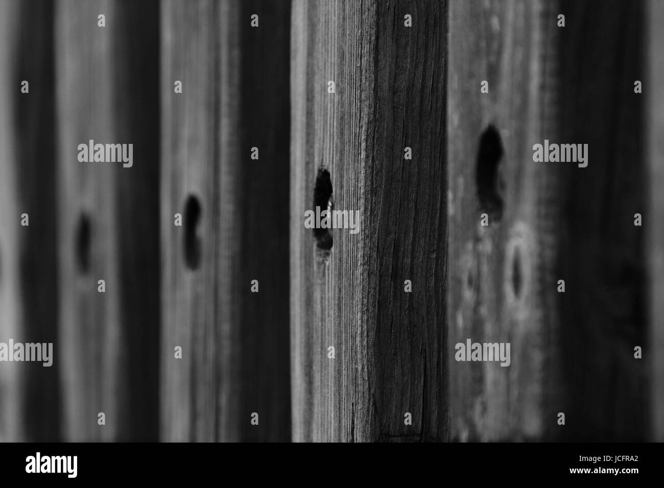 Weathered Wooden Railing Stock Photo - Alamy