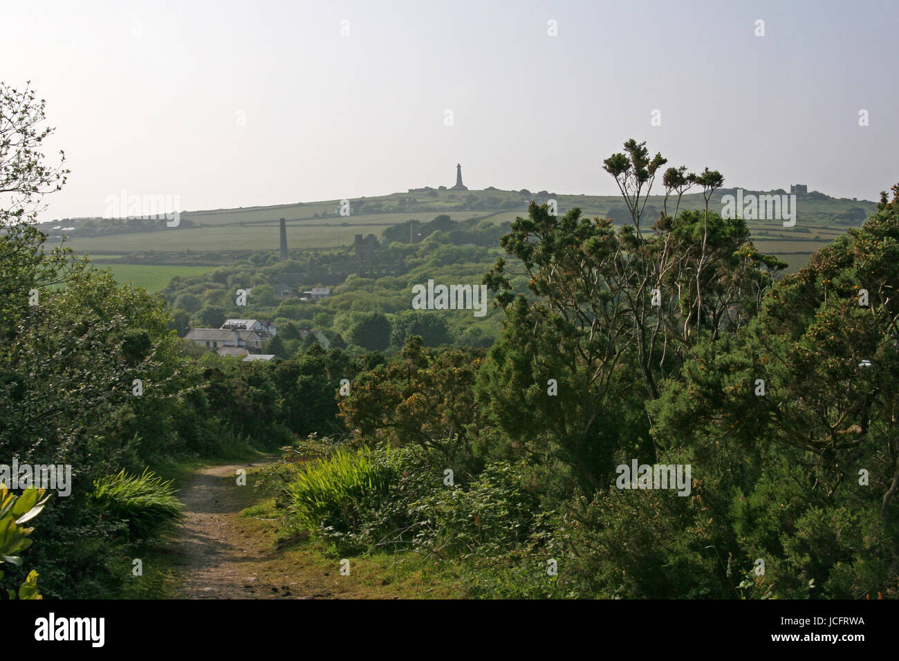 Carn Brea mining landscape Stock Photo - Alamy