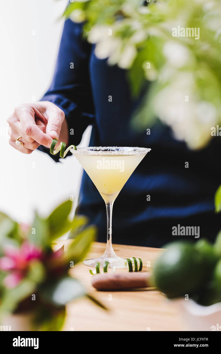Lime drop martini Stock Photo - Alamy