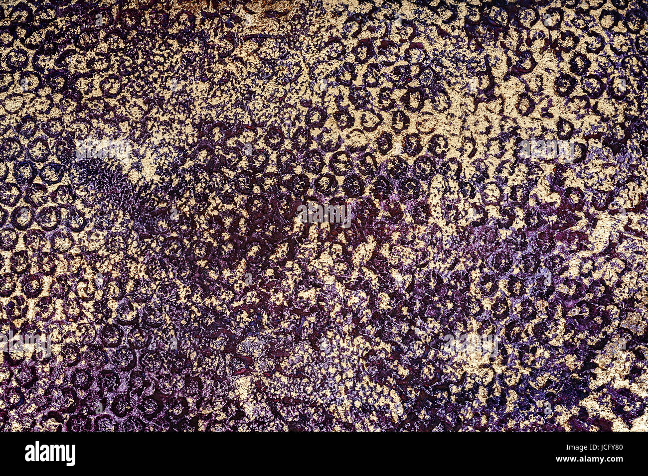 Purple with golden bumpy wall stucco texture background Stock Photo - Alamy