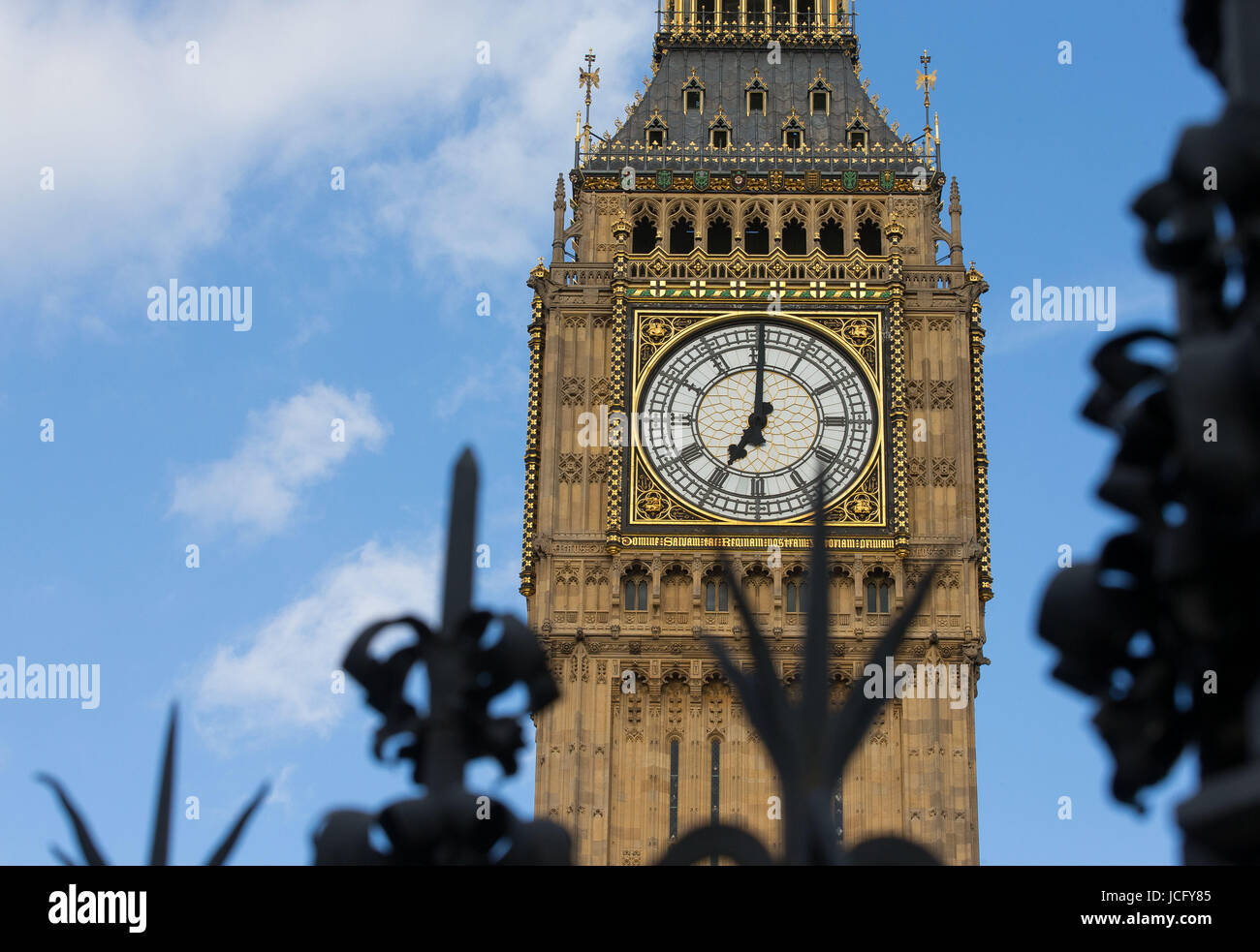 The clock face at the Elizabeth Tower, home to the bell Big Ben reads 7 ...