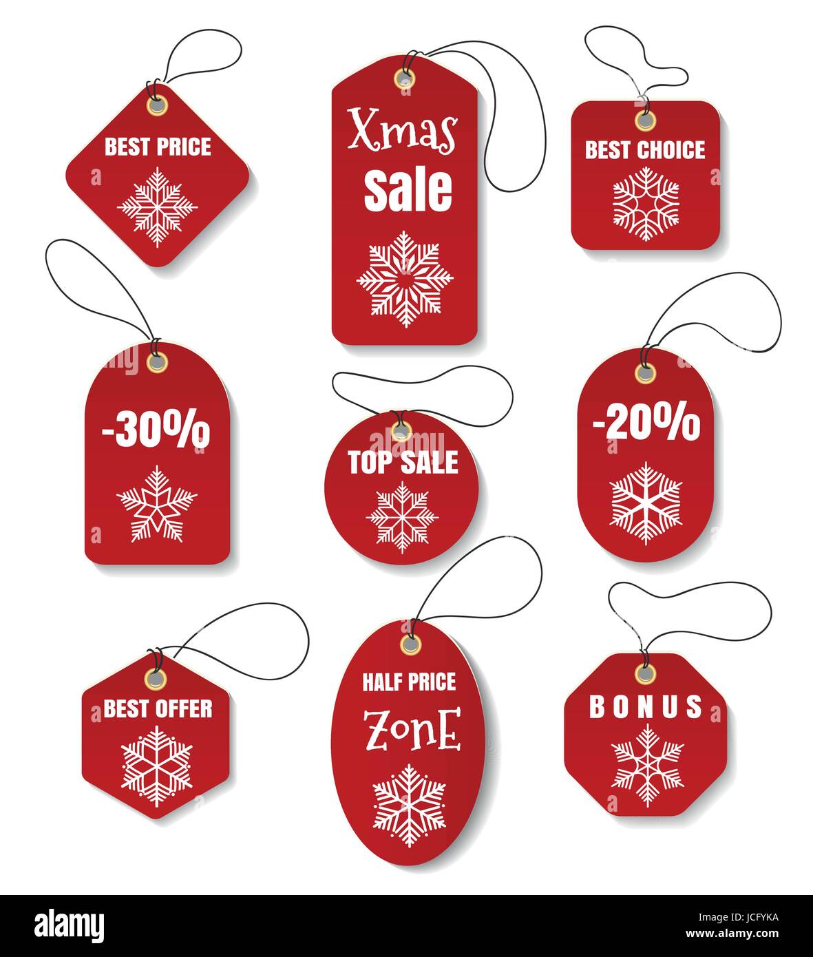 Red christmas label Cut Out Stock Images & Pictures - Alamy
