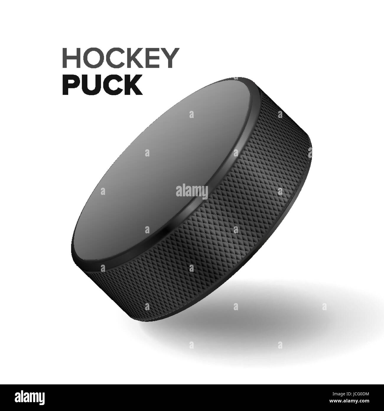 Hockey Puck Vector. Realistic Illustration Of Black Ice Hockey Puck ...