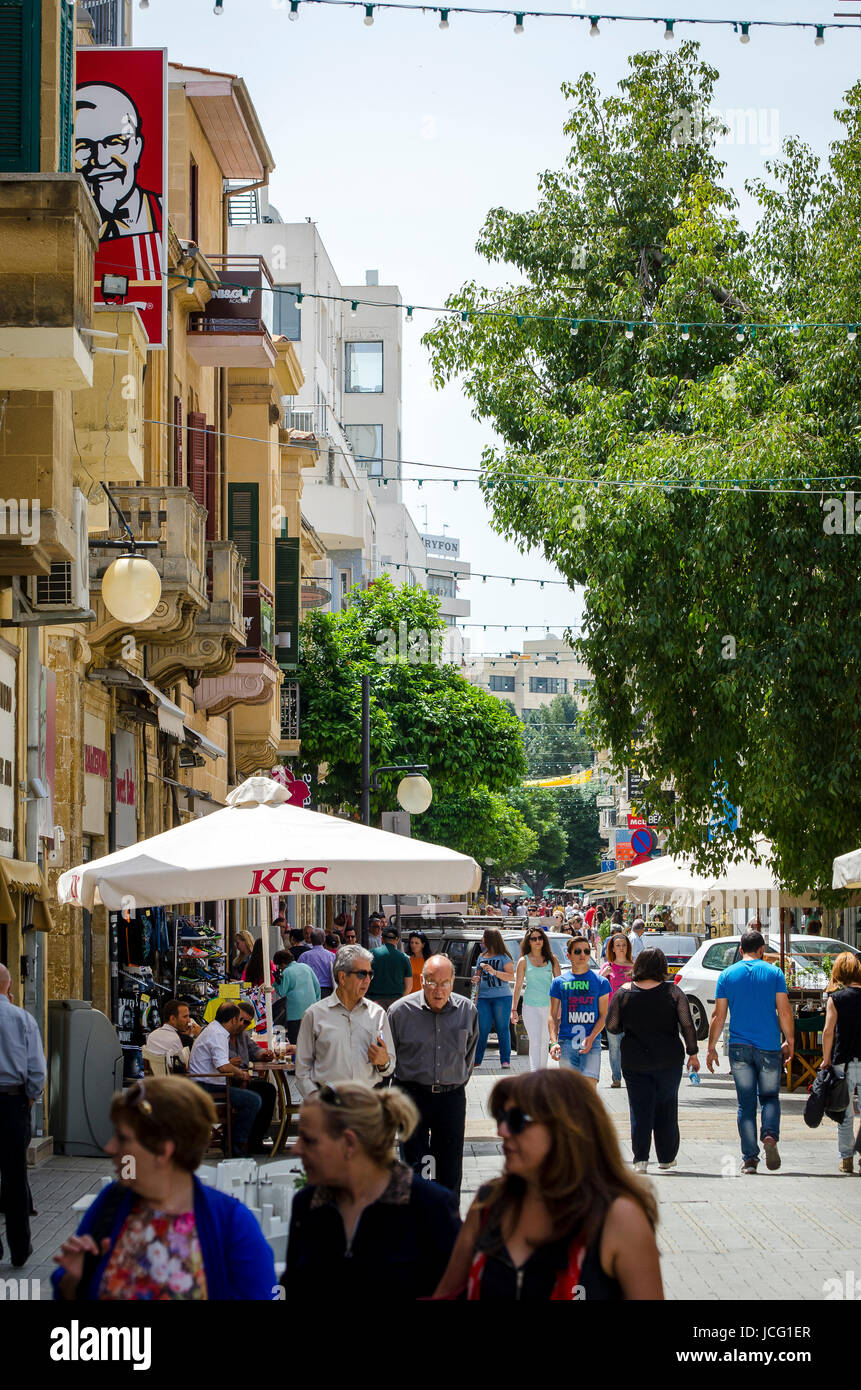 Shops on a street in the city of Nicosia in Cyprus Stock Photo - Alamy
