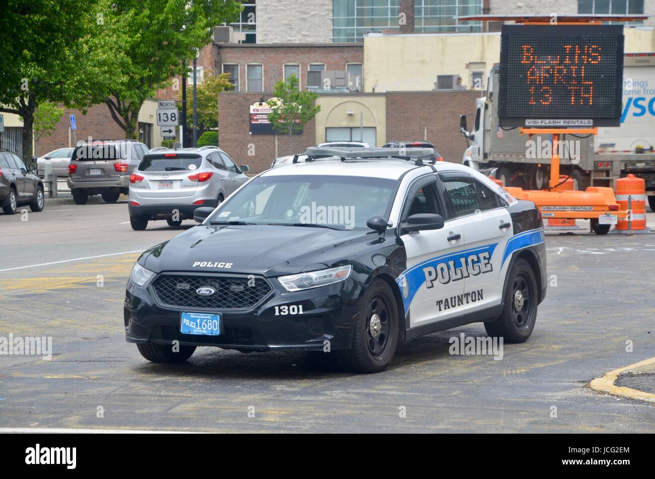 police car in taunton massachusetts USA Stock Photo - Alamy