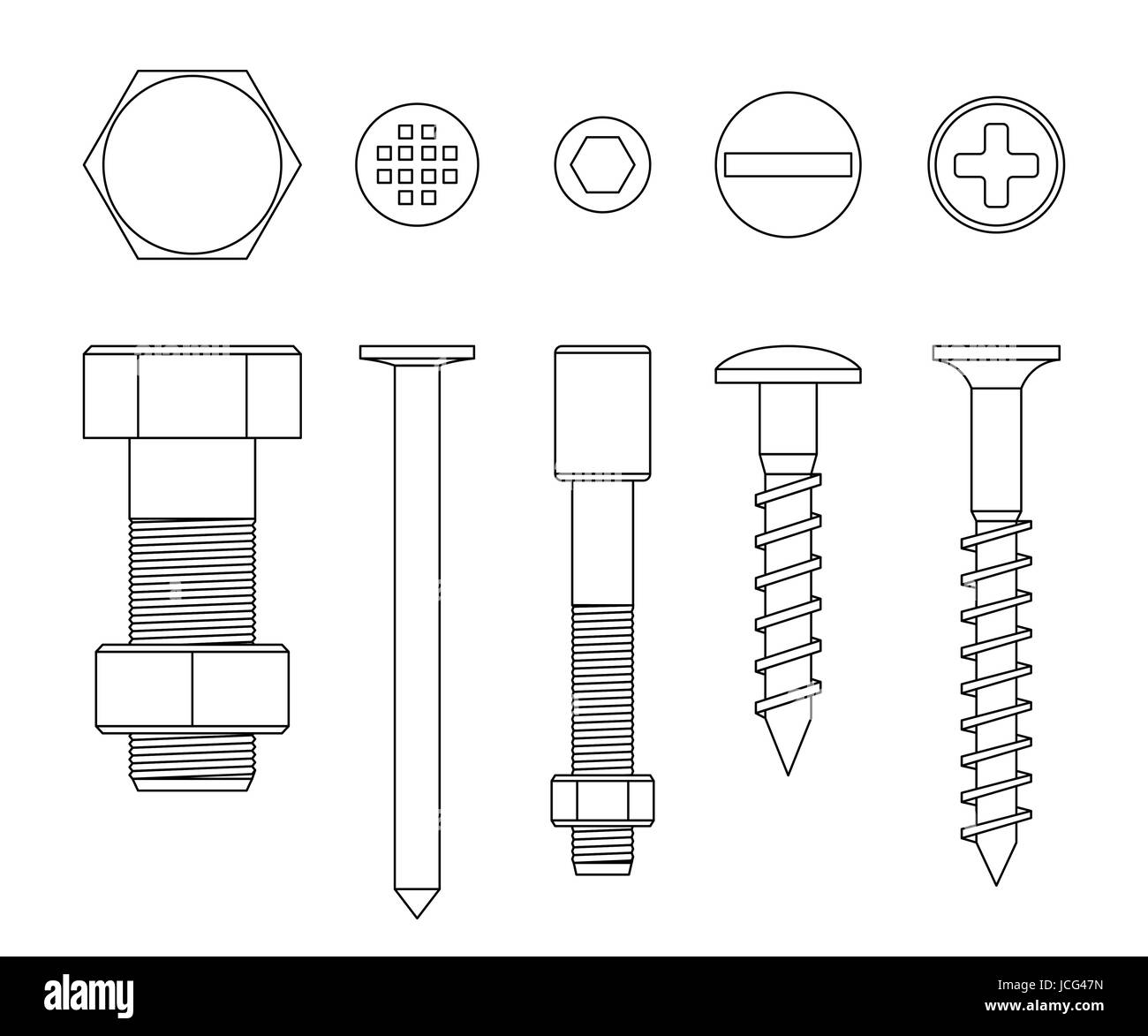 Nuts And Bolts Drawing