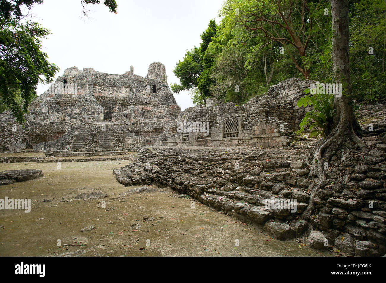 preclassic Mayan ruin site in the jungle Stock Photo - Alamy