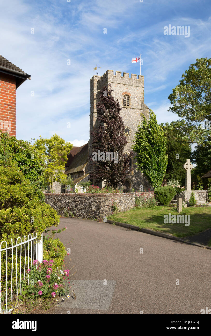 St Marys Church, Chartham village, Kent England UK Stock Photo - Alamy
