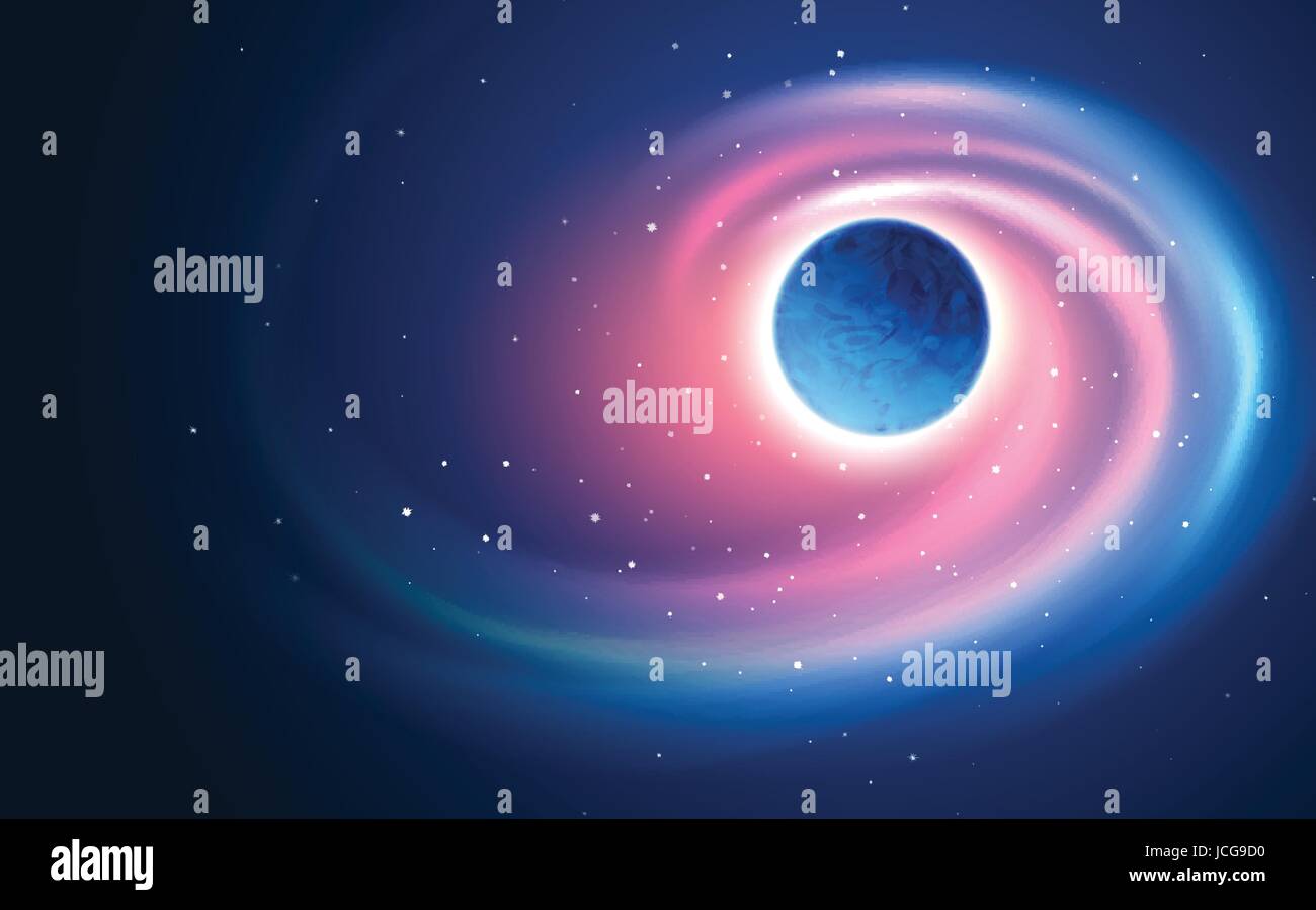 Cosmic glow of the planet background. Vector illustration Stock Vector ...