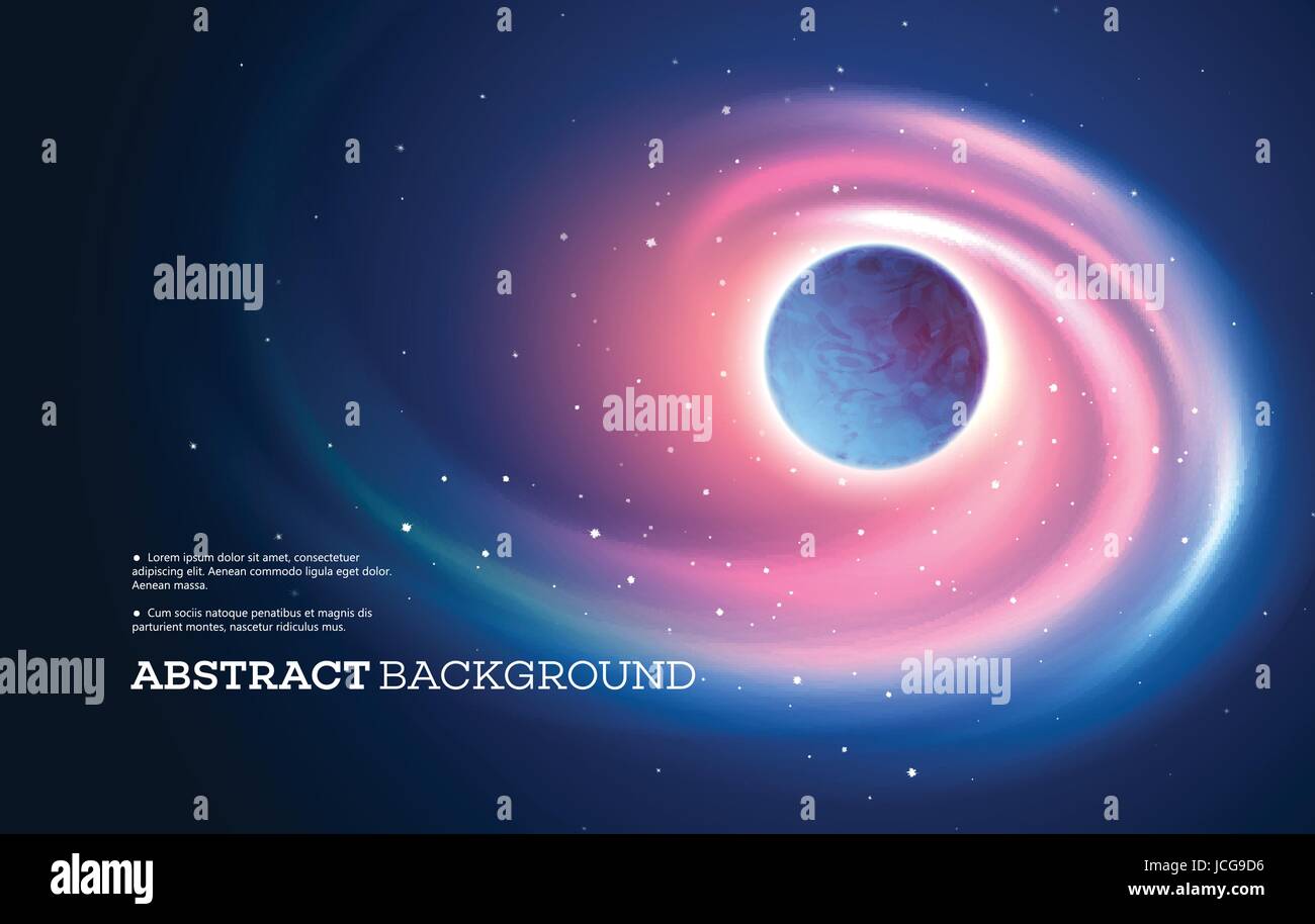 Cosmic glow of the planet background. Vector illustration Stock Vector ...