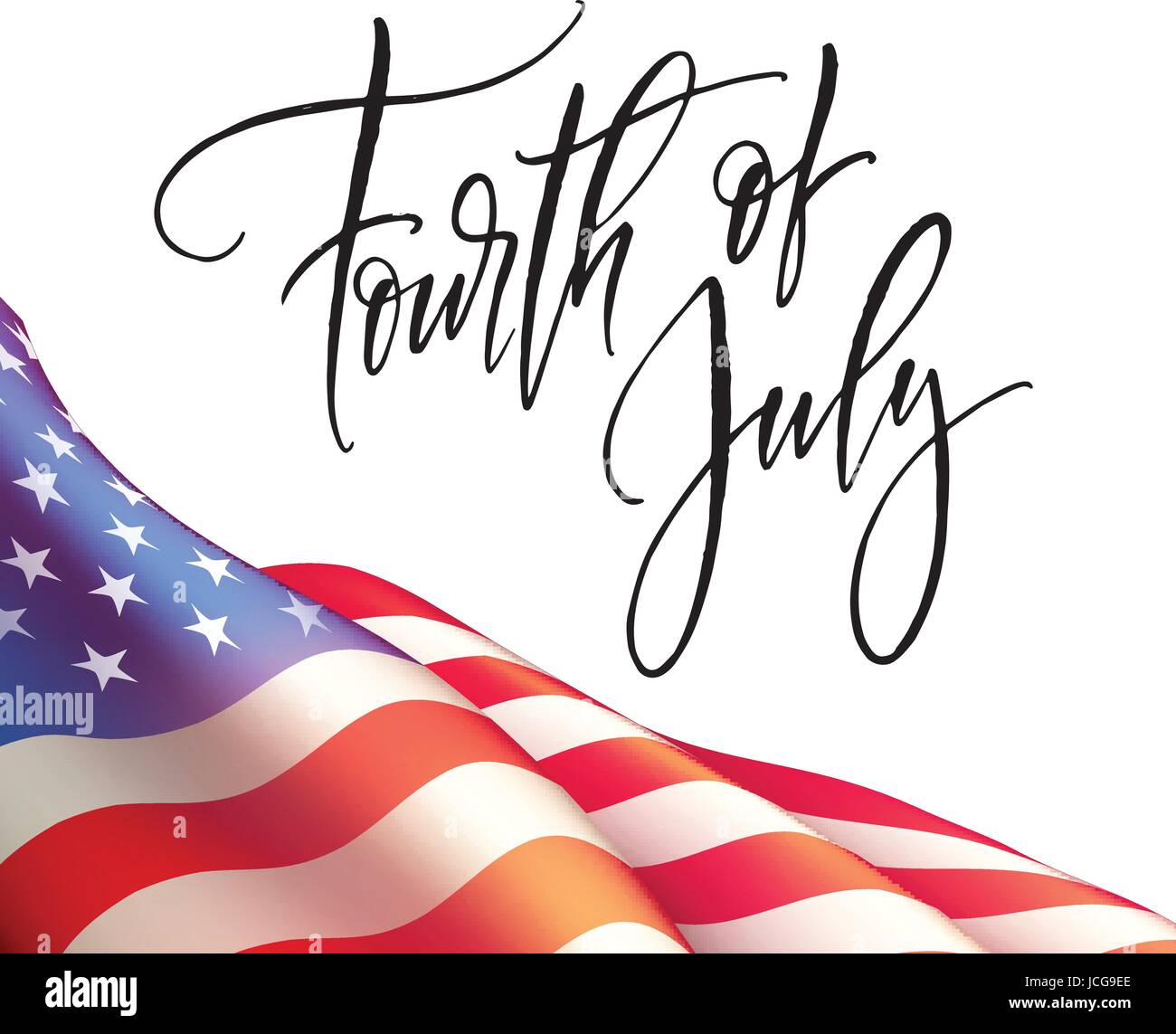 Fourth of July Independence Day poster or card template with american ...
