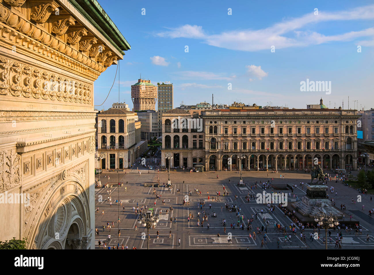 View of Duomo square in MIlan, Italy Stock Photo - Alamy