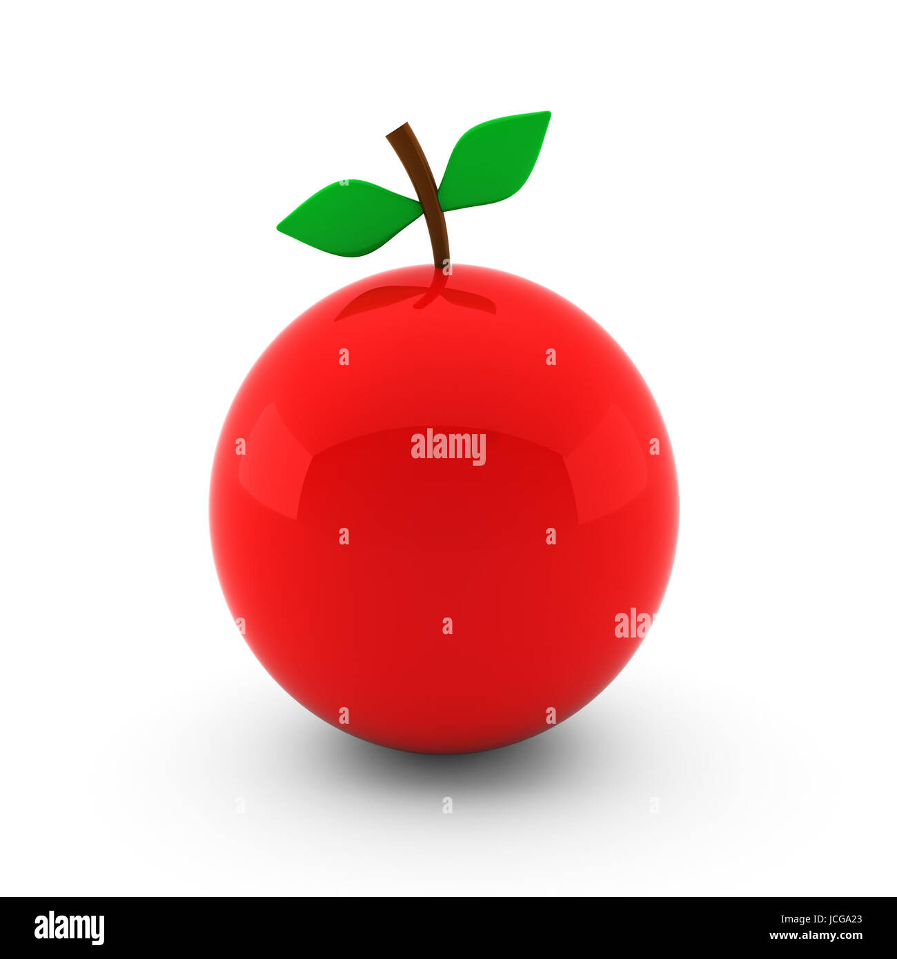3d render of nice apple isolated on white Stock Photo - Alamy