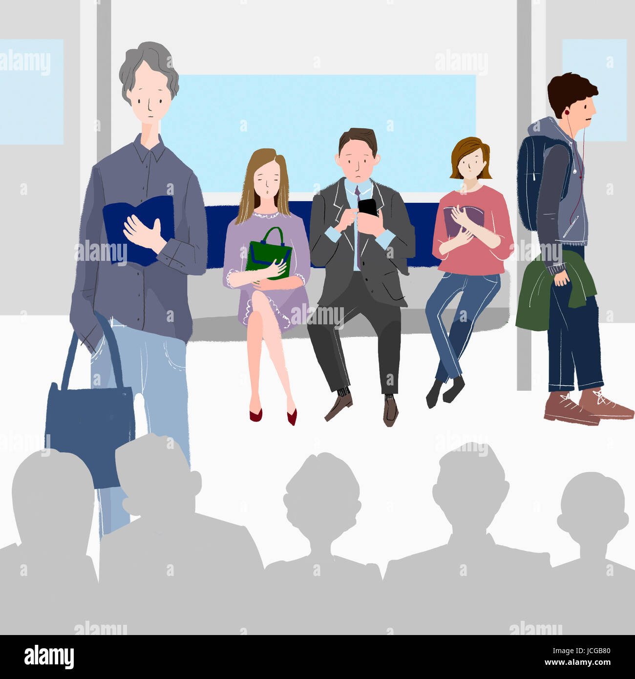 Lifestyle of people in subway Stock Photo - Alamy