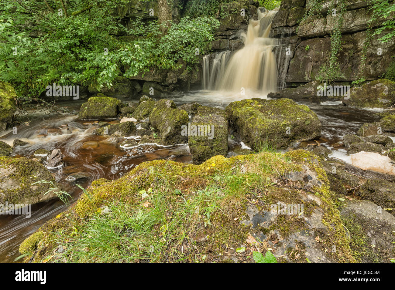 Muker waterfalls in Swaledale Stock Photo - Alamy