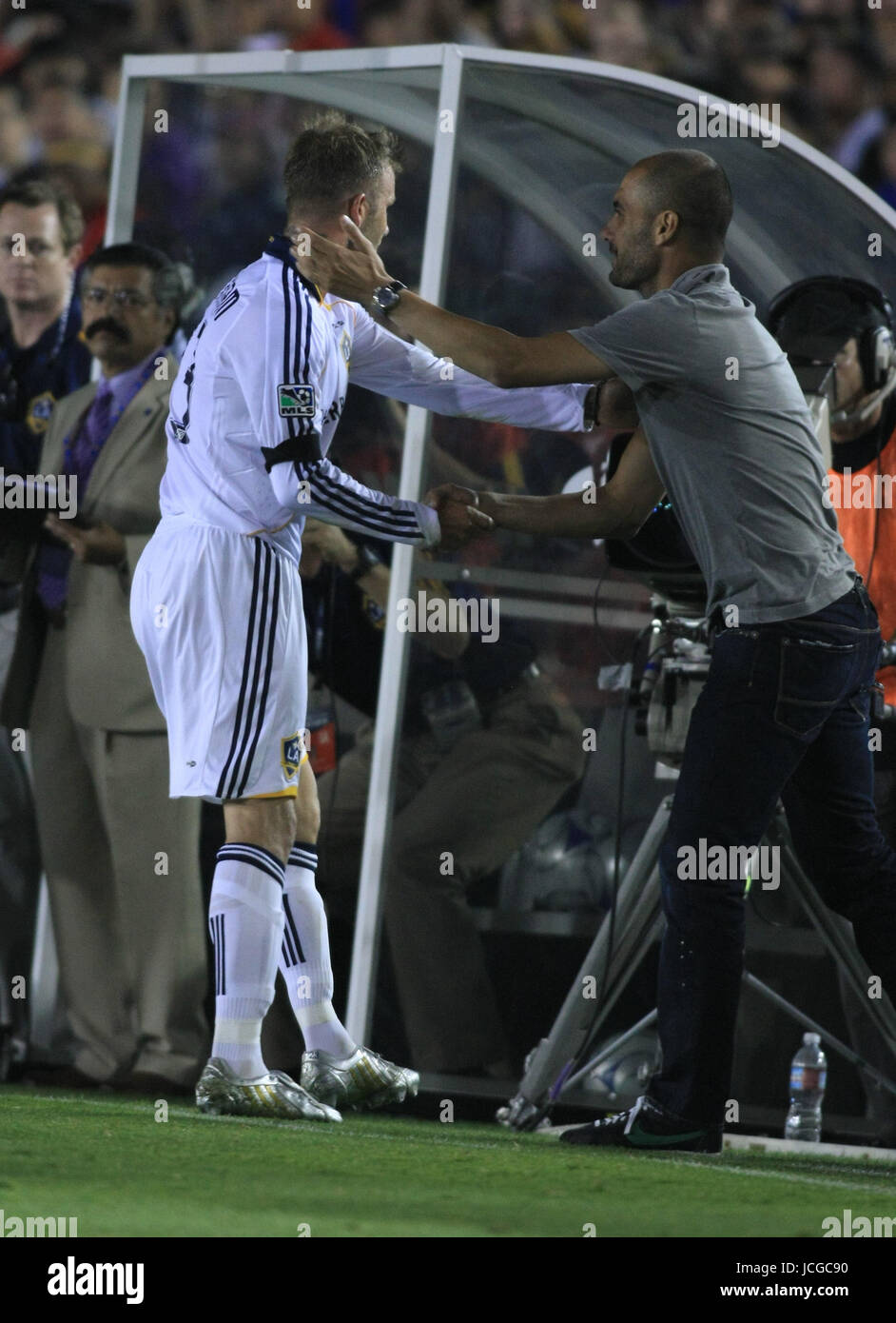 DAVID BECKHAM, JOSEP GUARDIOLA LOS ANGELES GALAXY V BARCELONA LOS ...