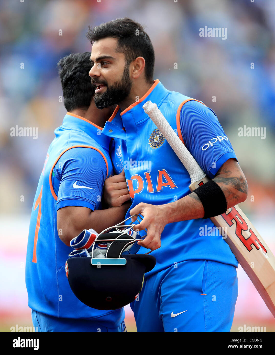 Indias Virat Kohli Celebrates After The Icc Champions Trophy Semi