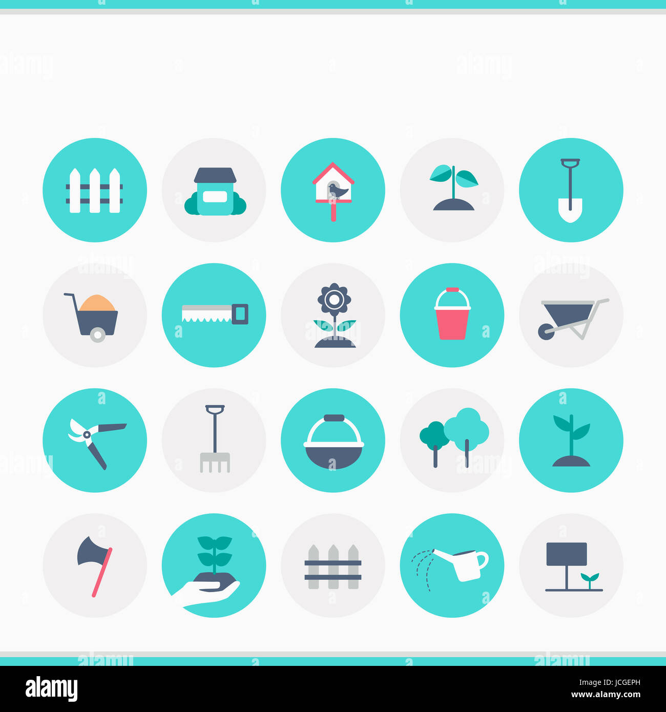 Gardening circle design hand hi-res stock photography and images - Alamy