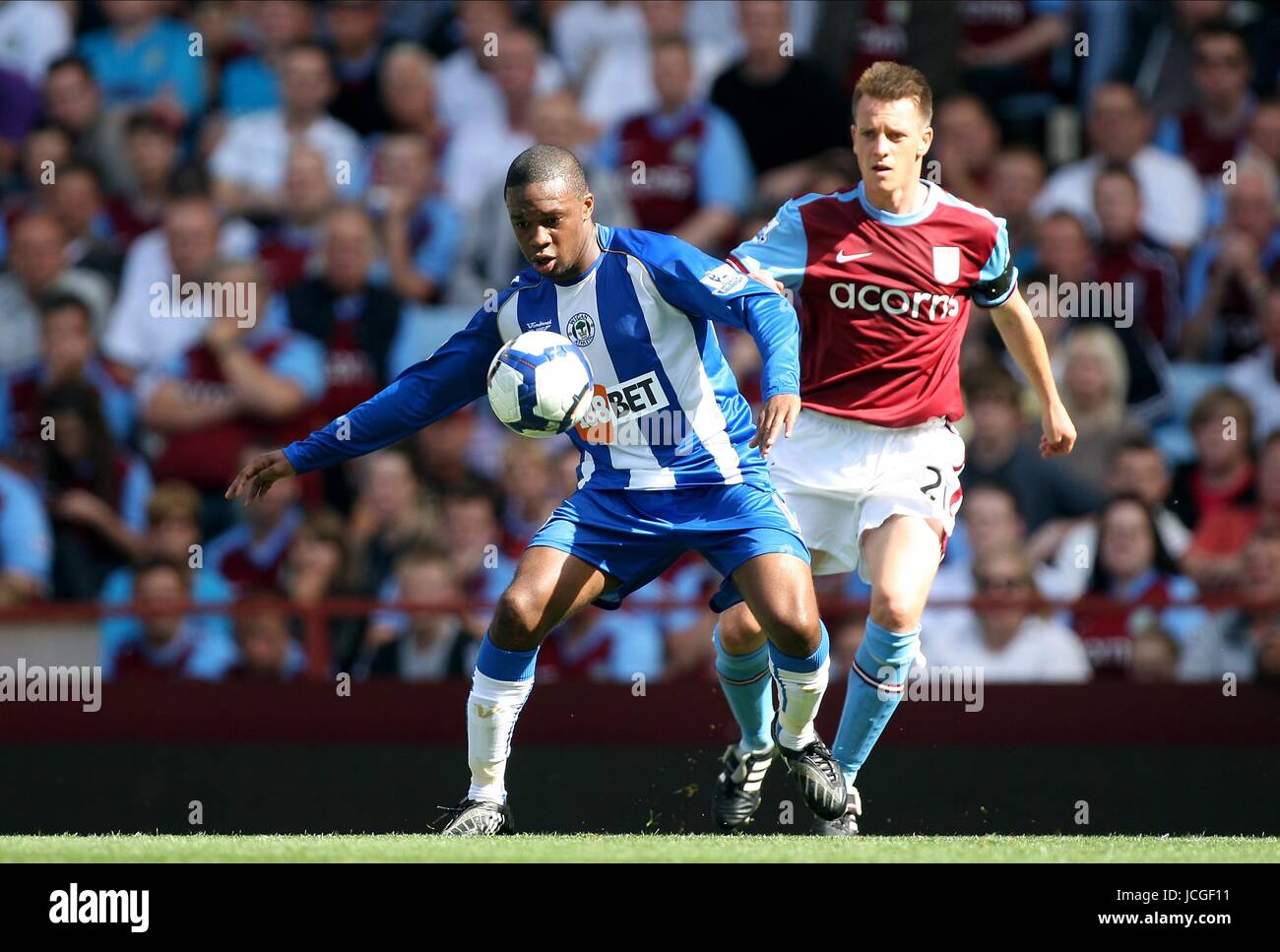 CHARLES N'ZOGBIA & NICKY SHOREY ASTON VILLA V WIGAN ATHLETIC ASTON ...