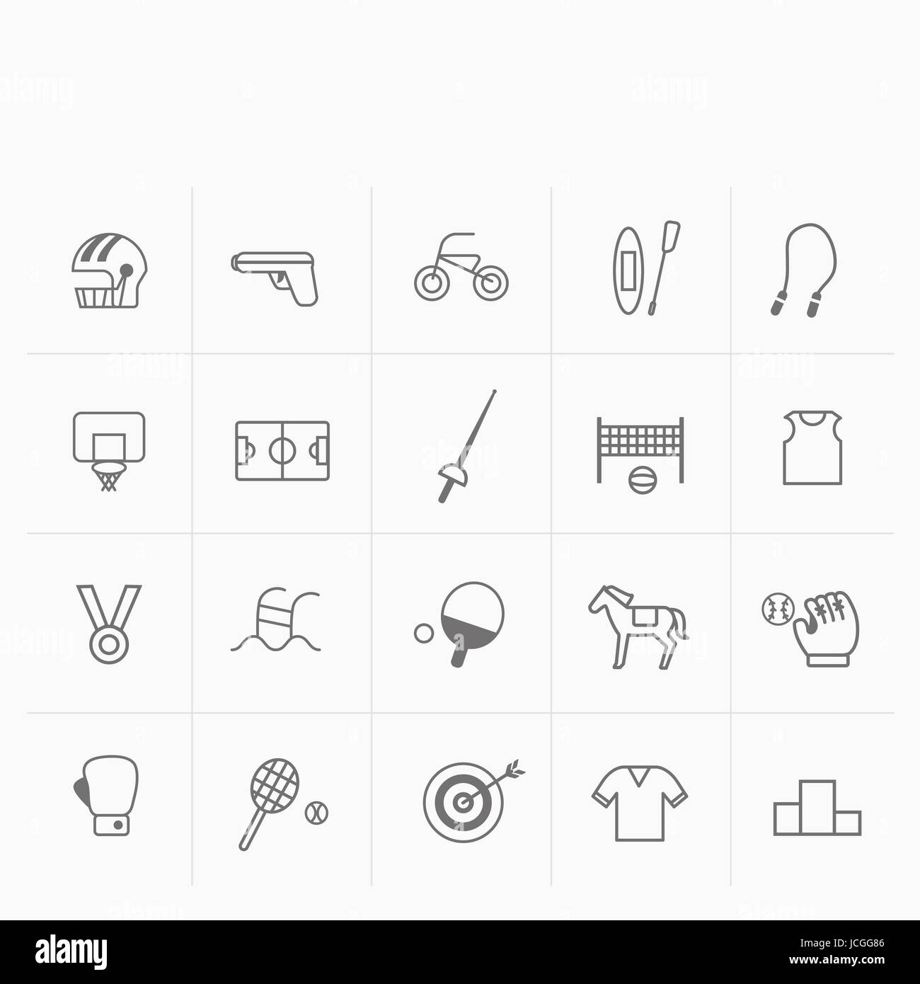 Icon set related to sports Stock Photo - Alamy