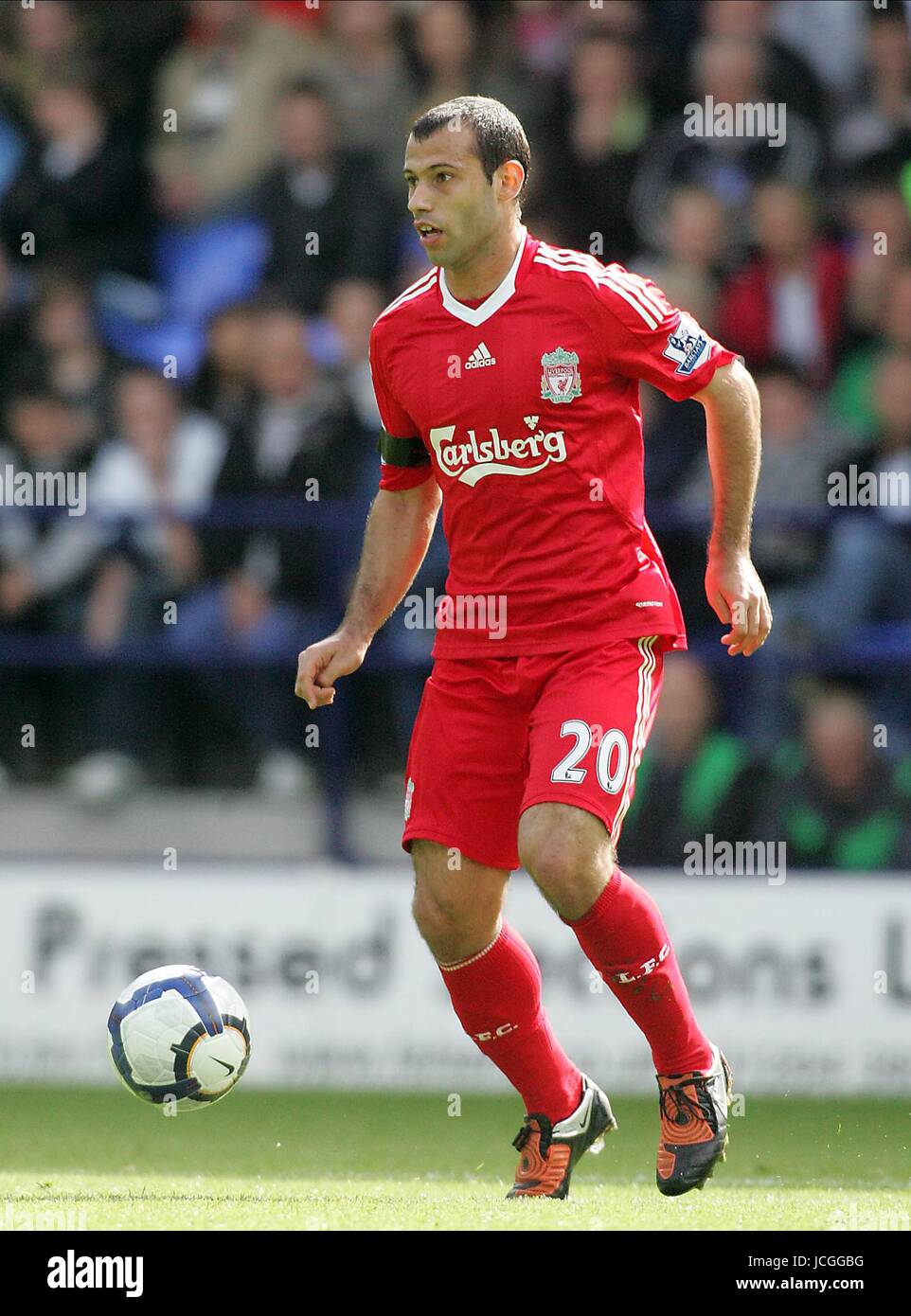 JAVIER MASCHERANO LIVERPOOL FC BOLTON V LIVERPOOL REEBOK STADIUM ...