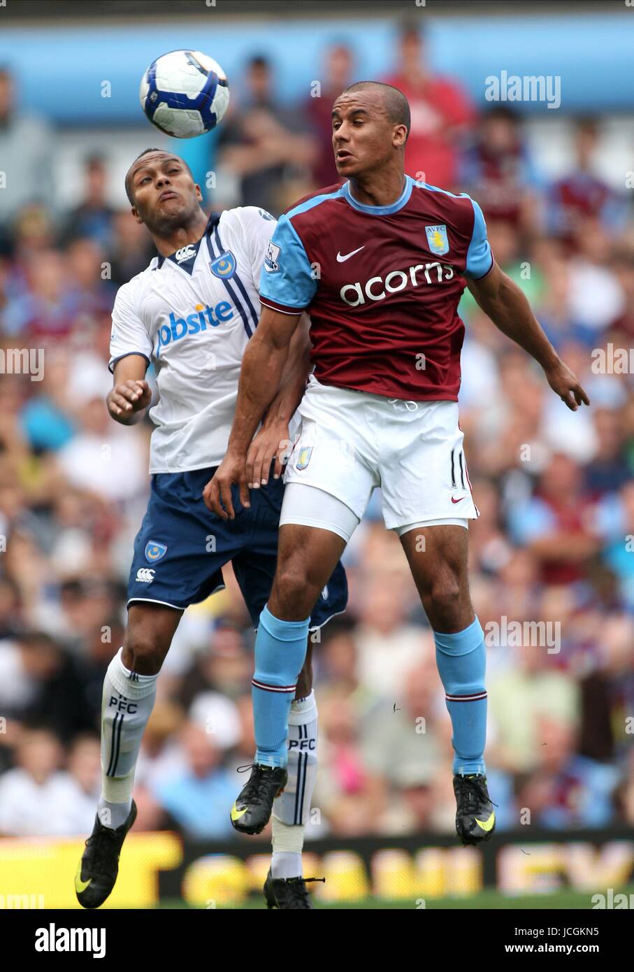 GABRIEL AGBONLAHOR & YOUNES KABOUL ASTON VILLA V PORTSMOUTH ASTON VILLA ...