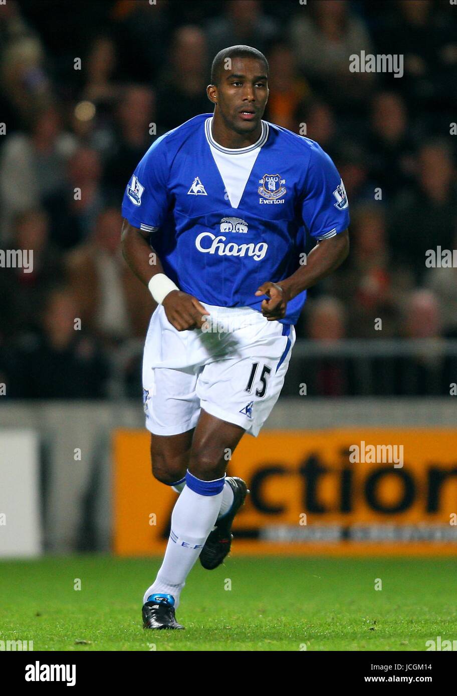 SYLVAIN DISTIN EVERTON FC HULL CITY V EVERTON KC STADIUM, HULL, ENGLAND ...
