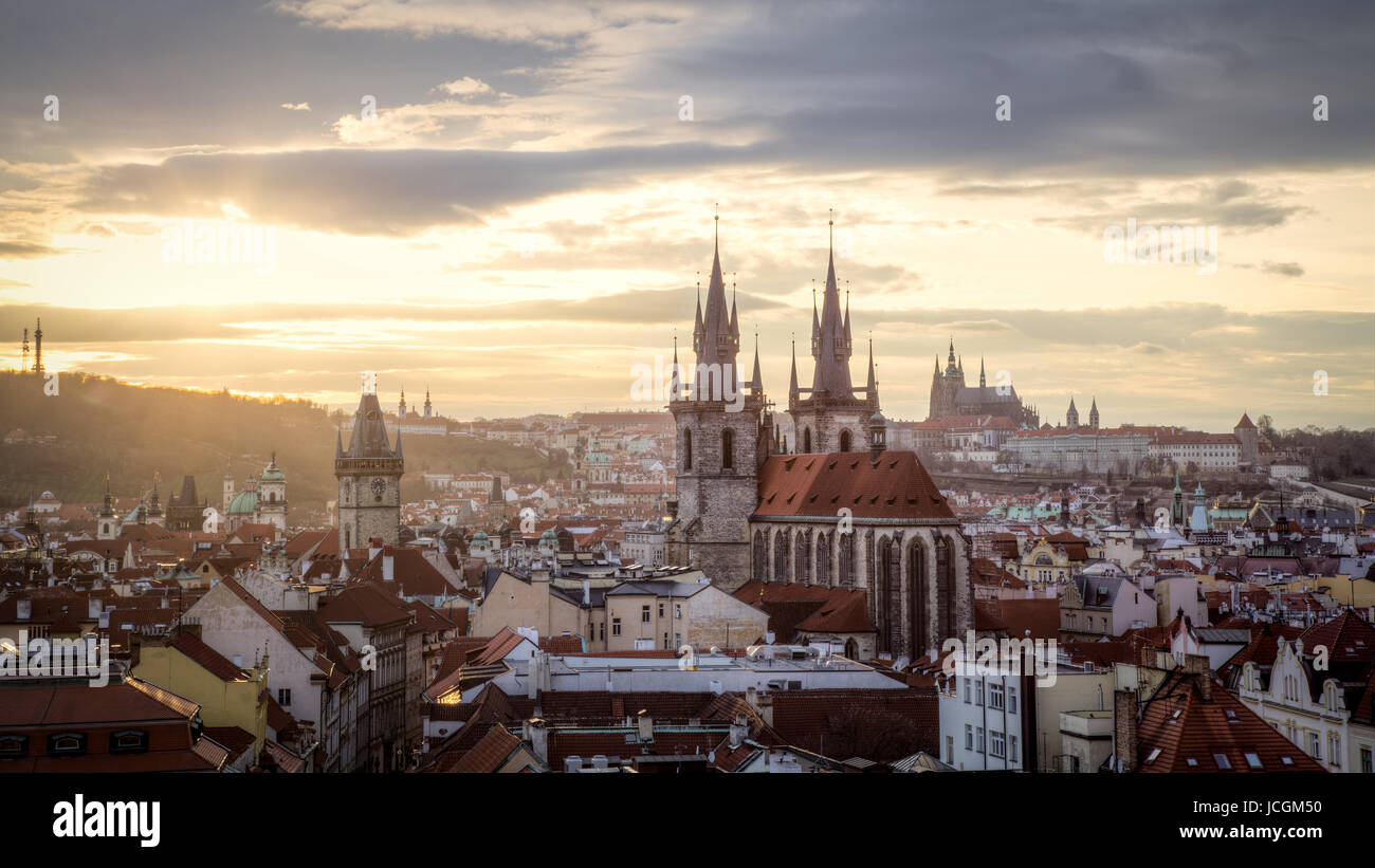 Prague panoramic view Stock Photo - Alamy
