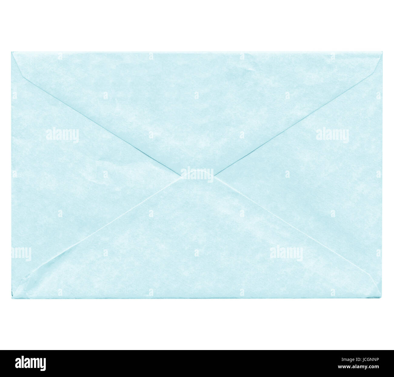 Letter or small packet envelope isolated over white - cool cyanotype ...
