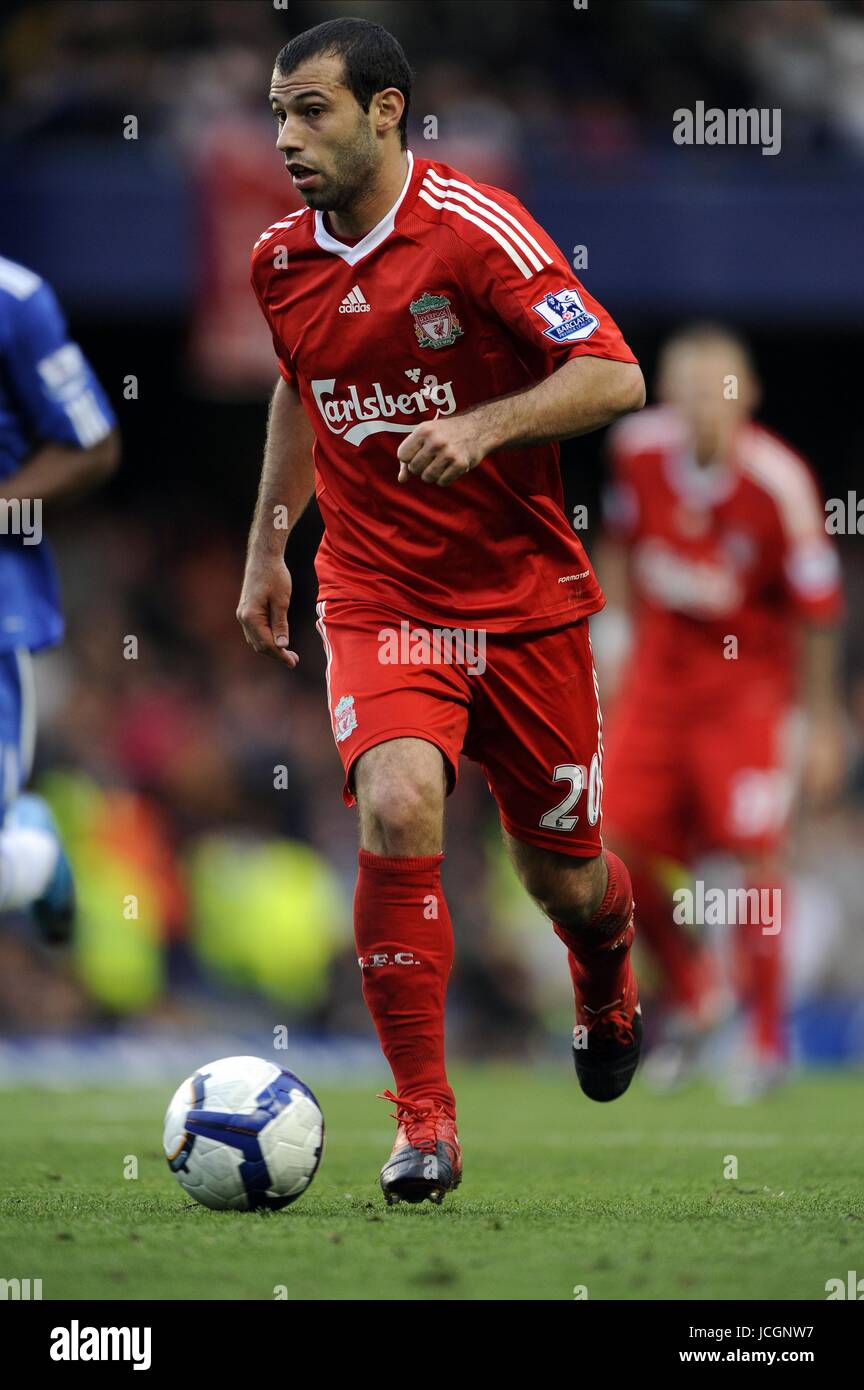JAVIER MASCHERANO LIVERPOOL FC CHELSEA V LIVERPOOL STAMFORD BRIDGE ...