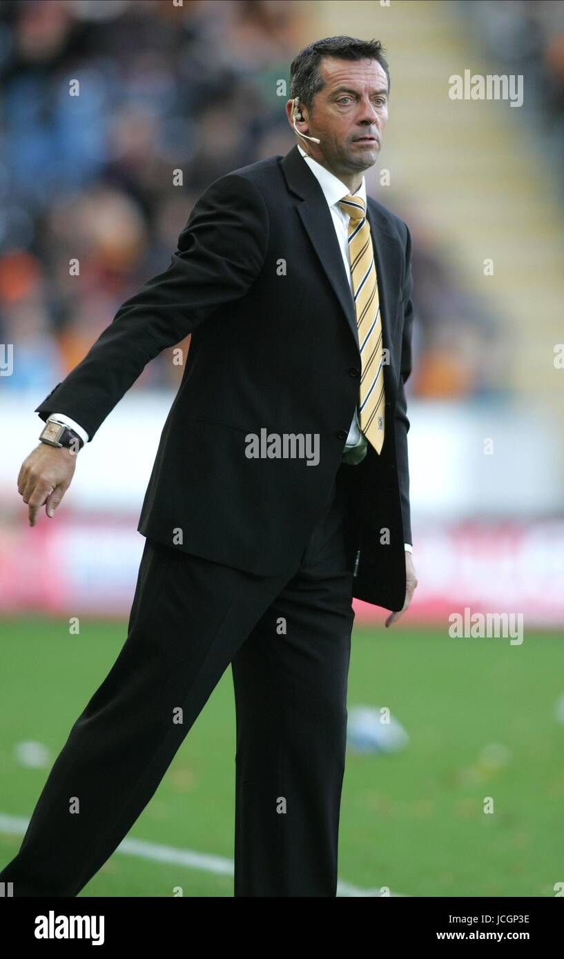 PHIL BROWN HULL CITY FC MANAGER HULL V WIGAN KC STADIUM, HULL, ENGLAND ...